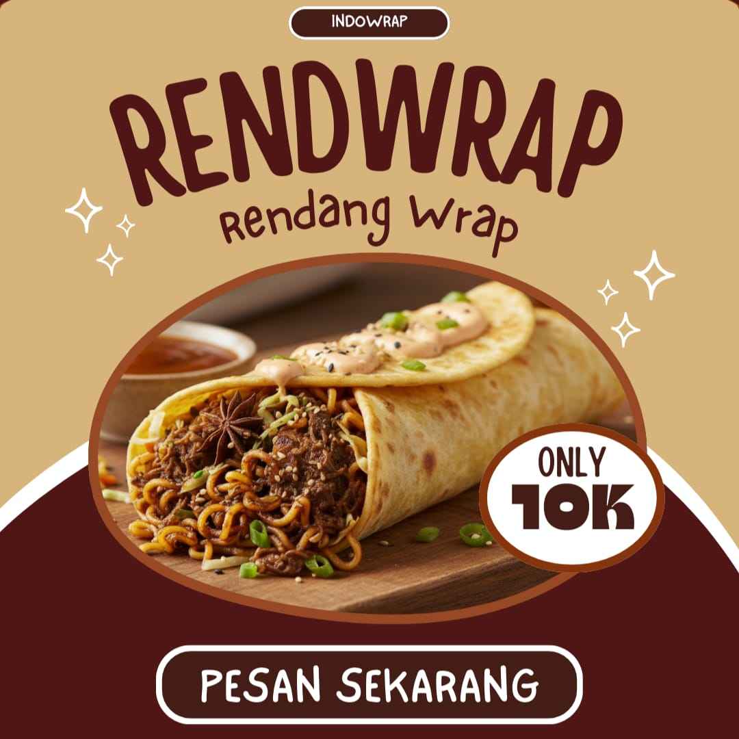 🌯 INDOWRAP – Kebab Mie (Rendang)